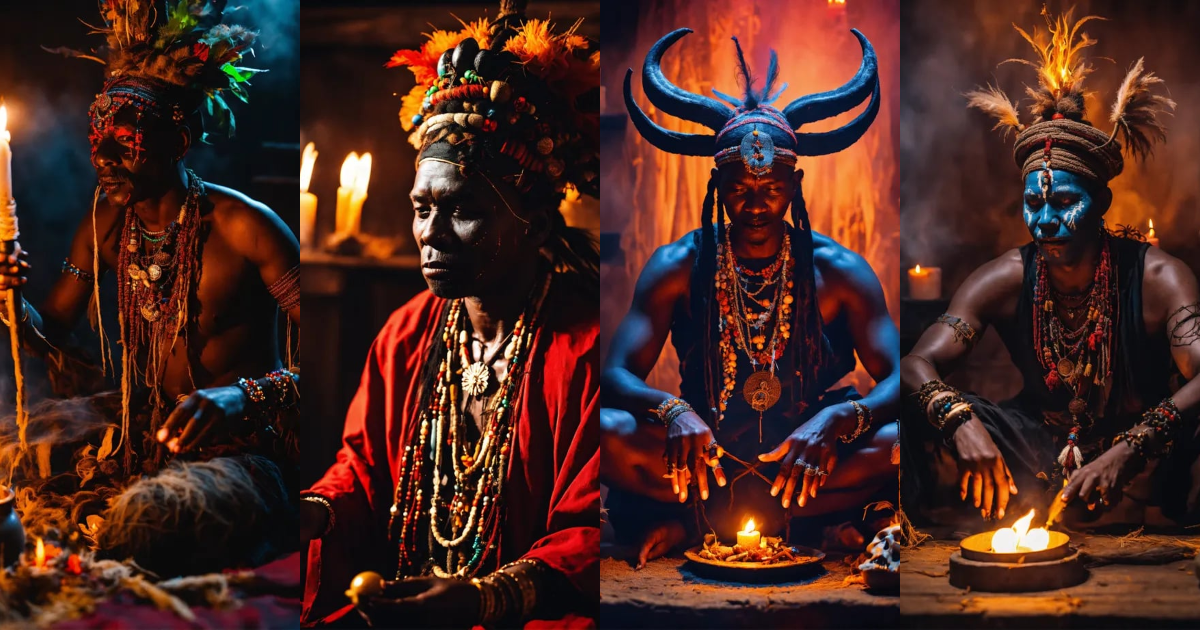Lexica - A witch doctor performing forbidden rituals. Evil vibes ...
