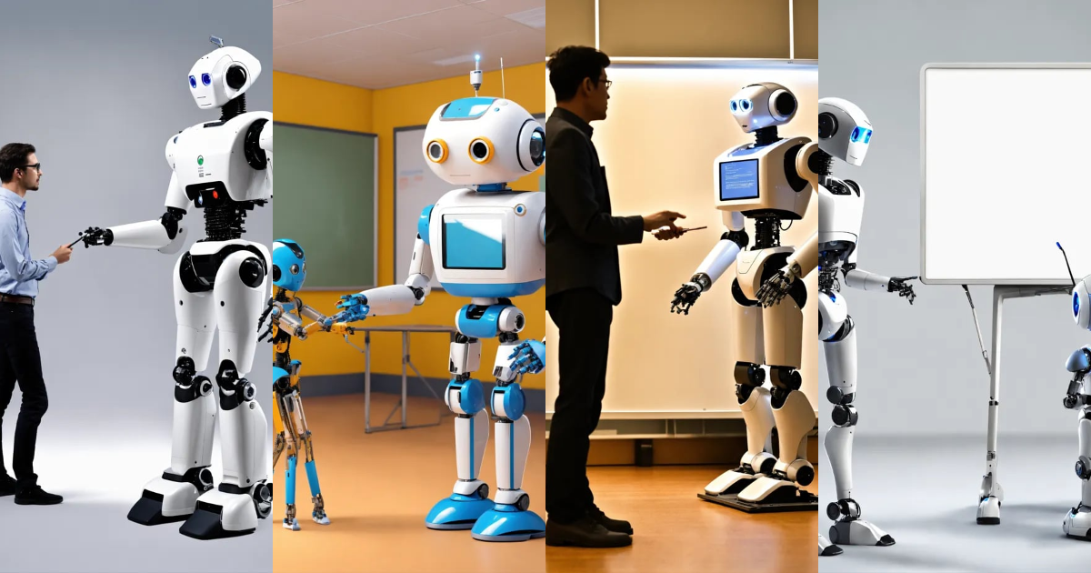 Lexica - Please generate an image that represents a robot teaching a ...