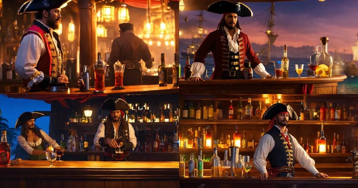 Lexica - Pirate Bartender, 8k