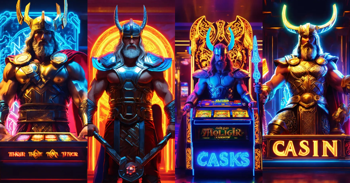Lexica - GOD THOR with MJOLNIR casino slot machine in the gambling 8k ...