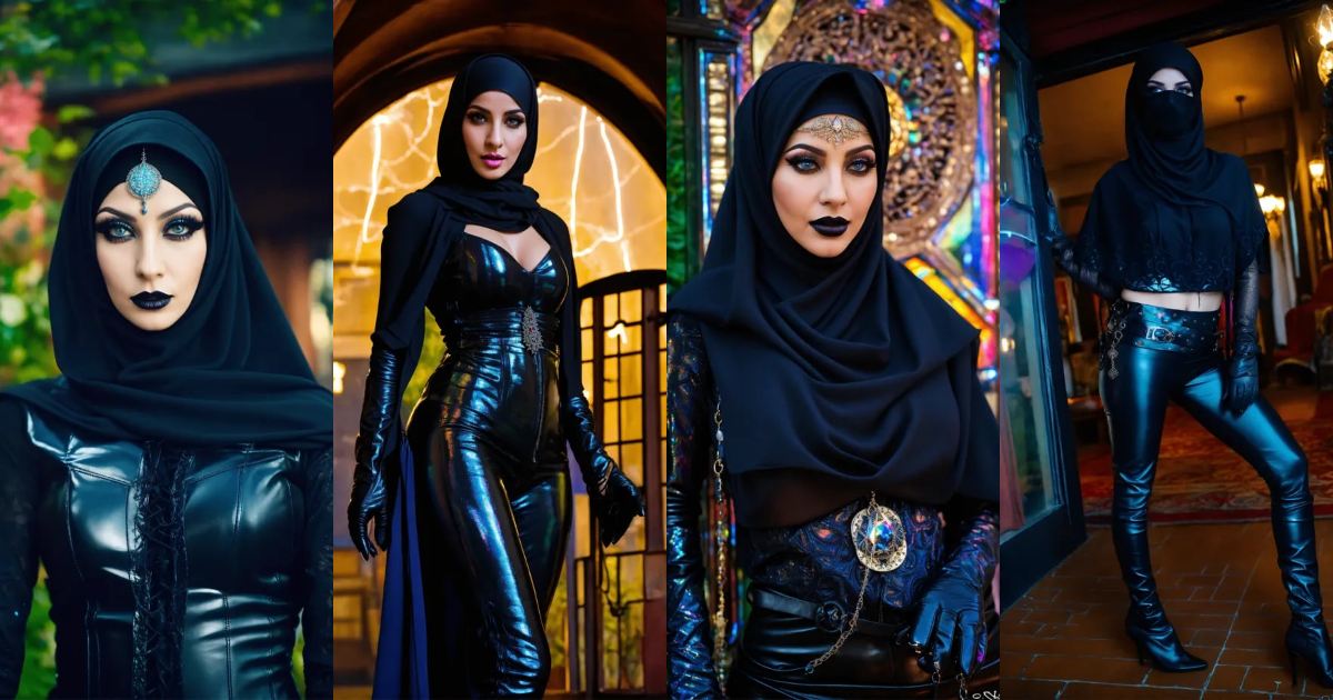 Lexica - Evil occult satanic goth hypnotic Arabian Sorceress with doom gaze veiled eyes ...