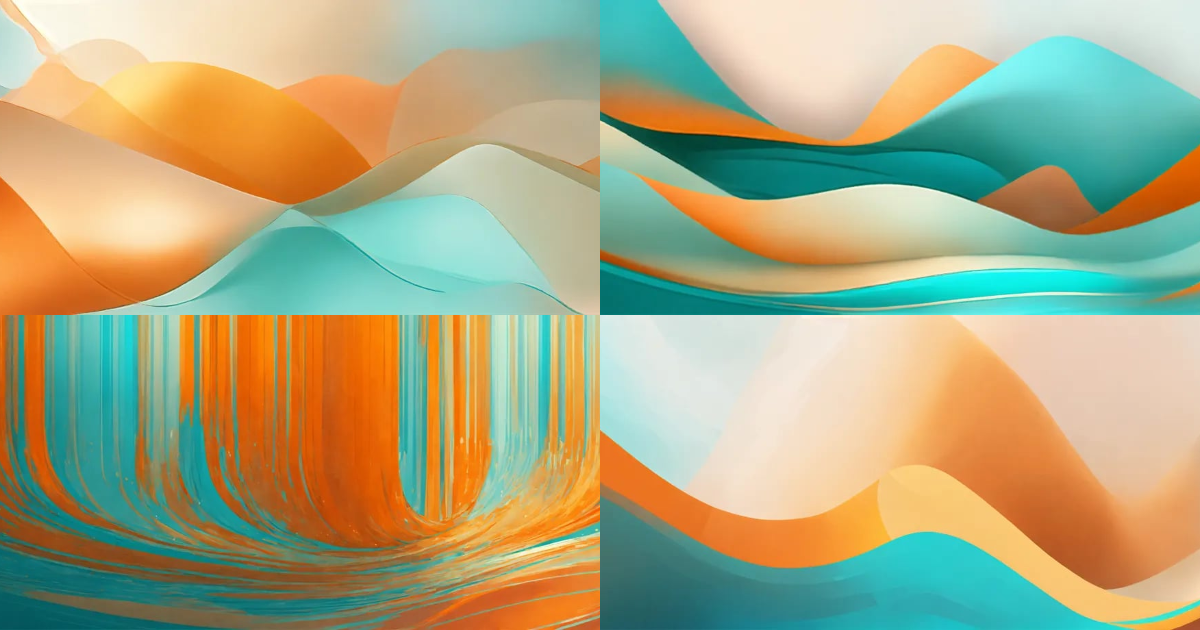 Lexica - Neutral, shades of cyan and orange color, no dark color ...