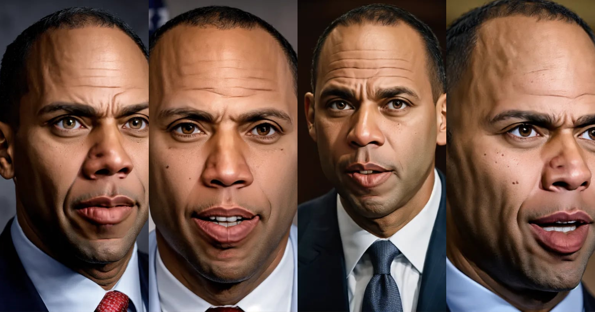 Lexica - SENATOR HAKEEM JEFFRIES LIGHT SILVERY EYES, ANGRY, MAD YELLING ...