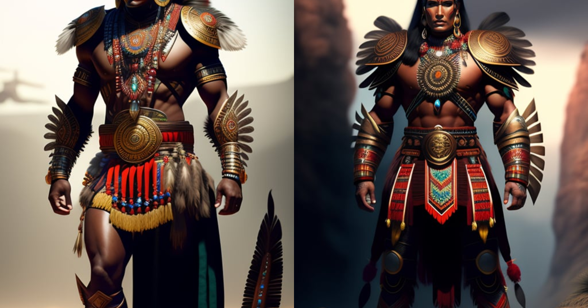 Lexica - AZTEC WARRIOR, FULL BODY, CINEMATIC LIGHTING, INTRICATE ...