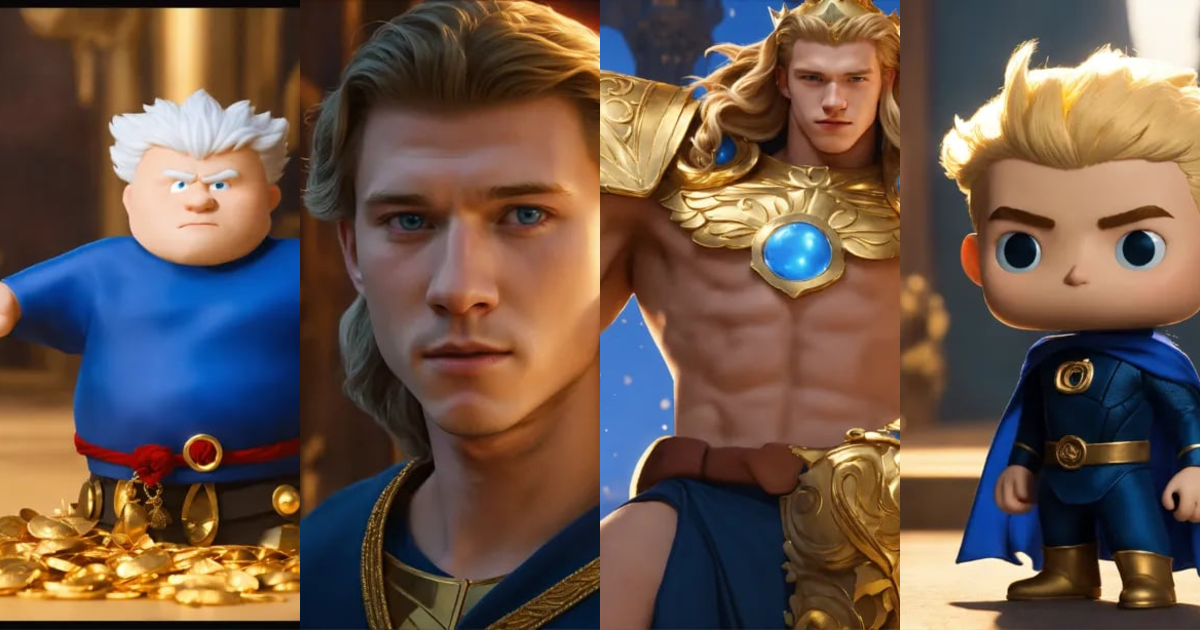 Lexica - King man , old man , Blue eyes , drak blue dress , cute man ...