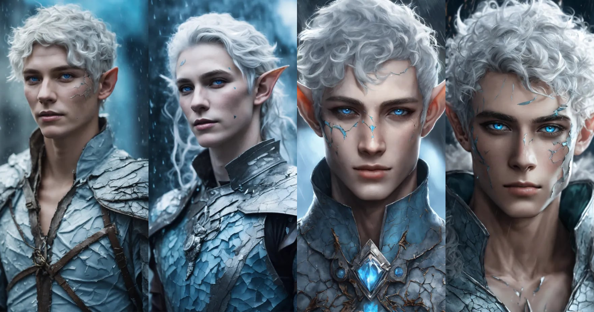 Lexica - Fantasy portrait of a ash-grey skinned elf, masculine ...