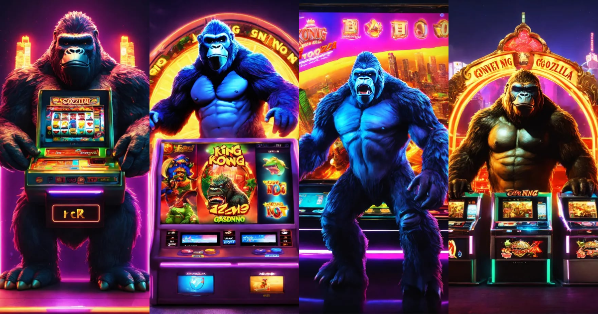 Lexica - 3D CUTIE Q VERSION CHARACTERS KING KONG VS GODZILLA SLOT ...