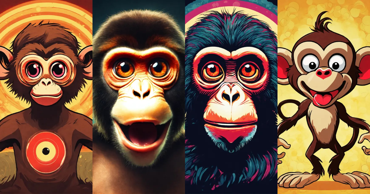 Lexica - Hypnotized monkey dancing, brainwashed, mind controlled, with ...