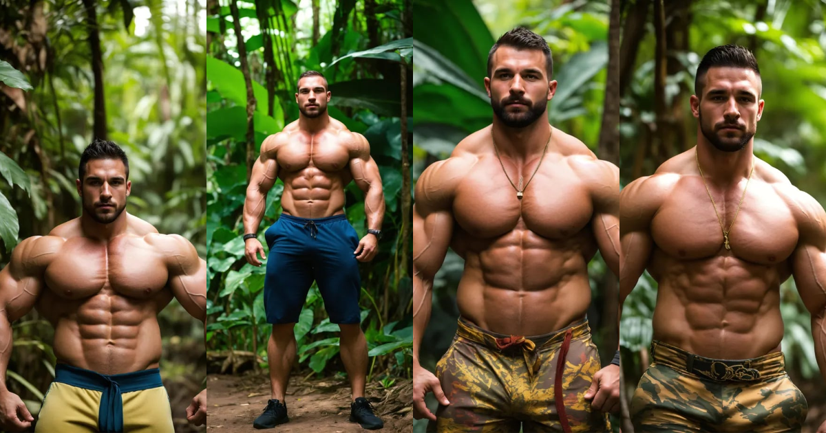 Lexica - 30-year-old man with big muscles, big bodybuilder, playboy ...