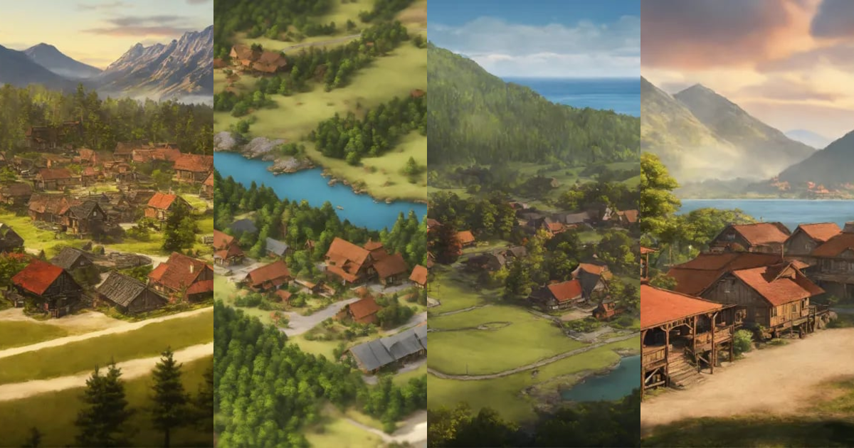 Lexica - Streetmap of coastal Colonial frontier hamlet pine forest with ...