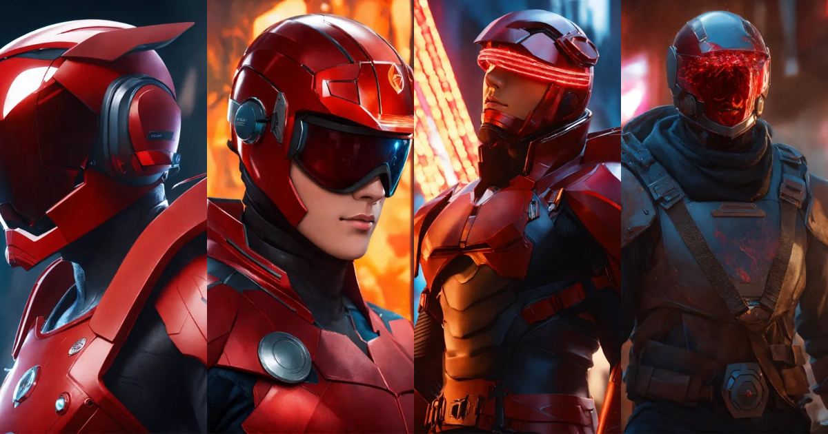 Lexica - Jesse Plemons as cylops with ruby red quartz visor from the ...