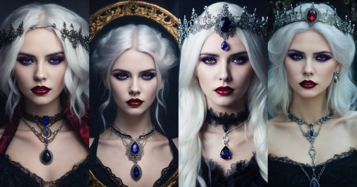 Lexica - Photo quality portrait of an elegant white haired beauty as a ...