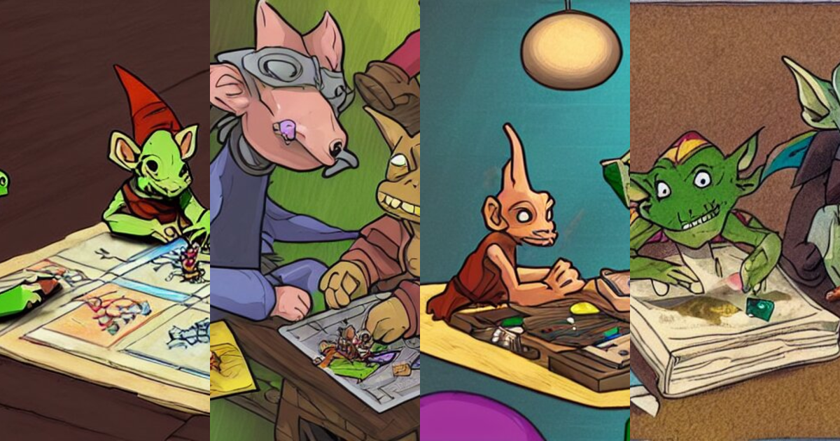 Lexica - A goblin and a kobold playing Dungeons&Dragons with colorful ...