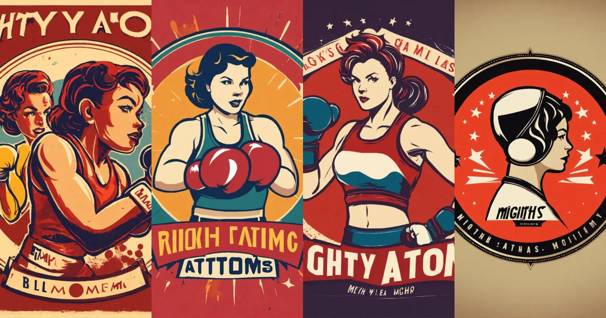 Lexica - Simple logo for a show about women boxing called "Mighty Atoms ...