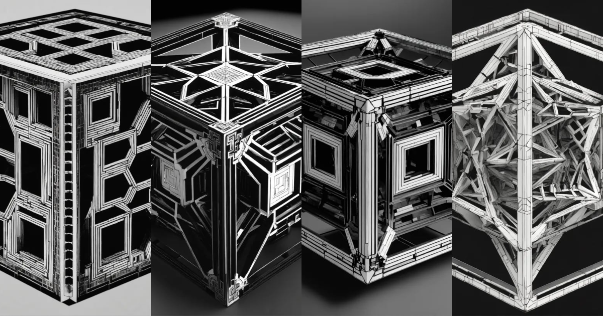 Lexica - Taoist tesseract body fractal three point perspective ...