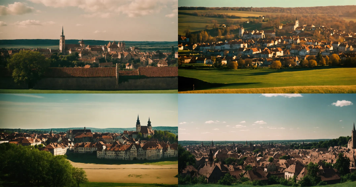Lexica - Beautiful photograph of a medieval city from afar, 35mm ...