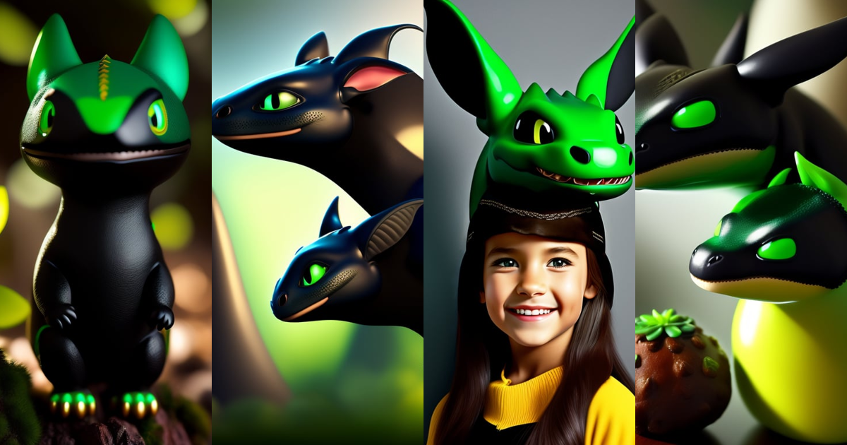 Lexica - How to train your dragon toothless green