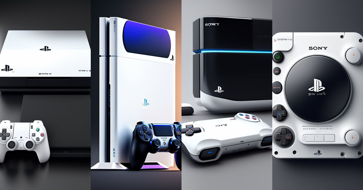 Lexica - Designed by sony . Futuristic playstation with Overwatch on ...