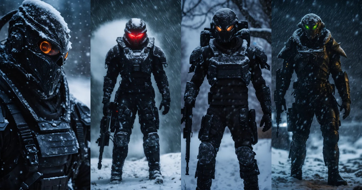 Lexica - A alien soldier monster , full body portrait in a lanscape ...