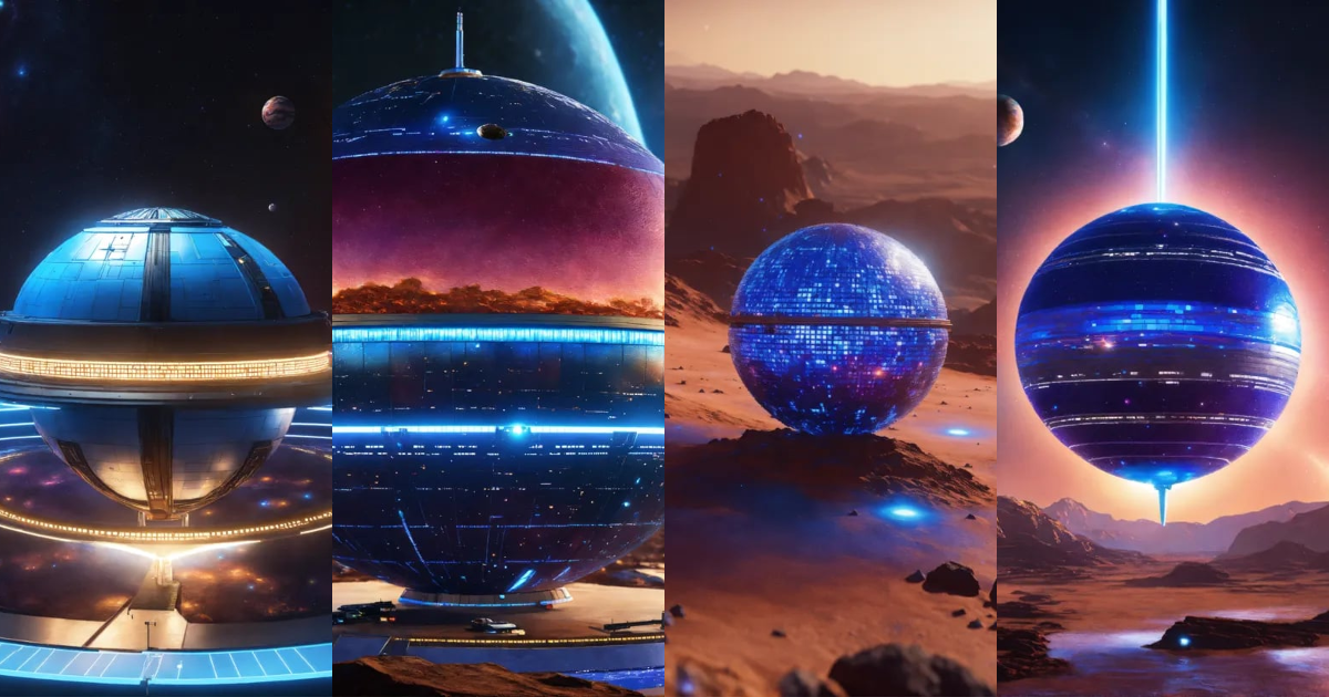 Lexica - Star cruiser docking on an artificial planet that looks like a ...