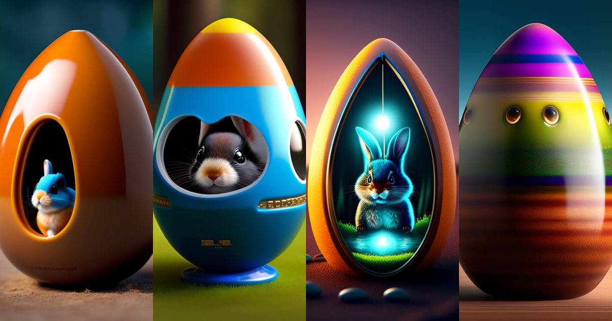 Lexica - Easter egg with critter inside, critters movie, syfy