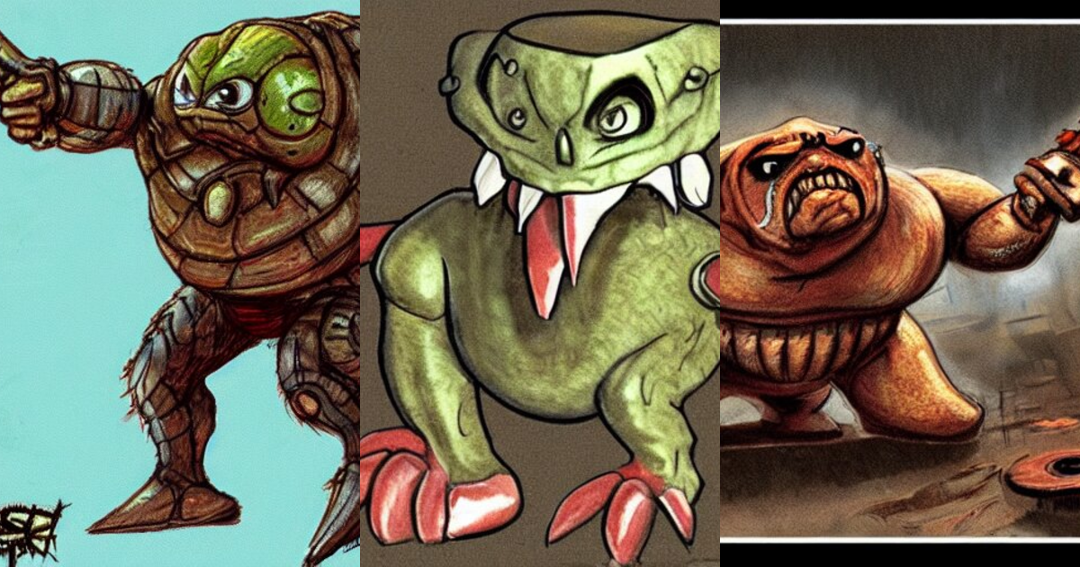 Lexica - Concept art of scrag from quake 1 9 9 6 video game
