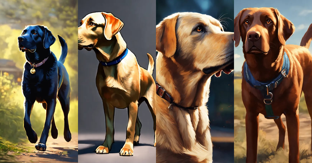 Lexica - Highly realistic side view of a walking labrador Pixar style ...