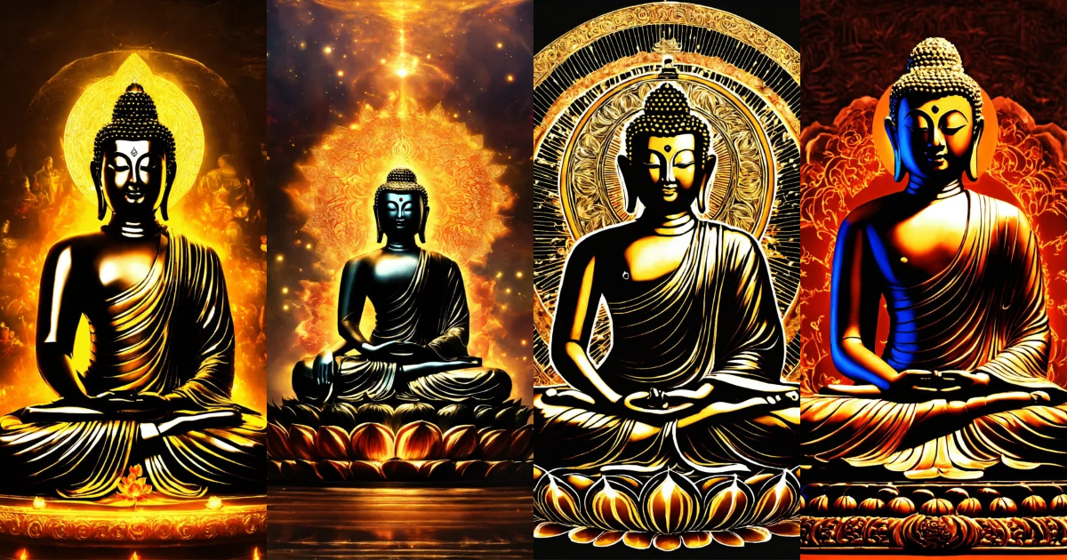 Lexica - Buddhastyle, sacred aura, holy light, budda is skinned black ...