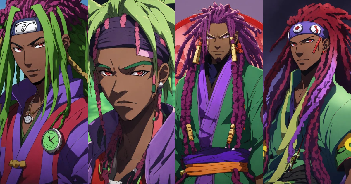 Lexica - African Naruto sage mode Chinoike anime character, fit build ...