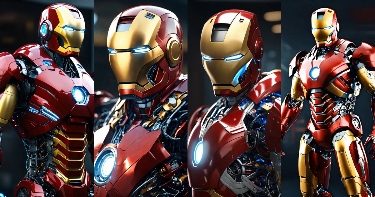 Lexica - Robotic iron man , 8k unreal engine render, wires and gears ...