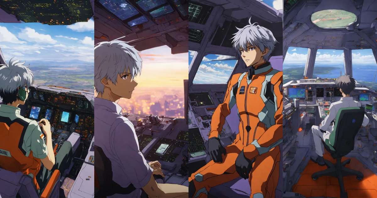 Lexica - Portrait of Kaworu Nagisa from Neon Genesis Evangelion, inside ...