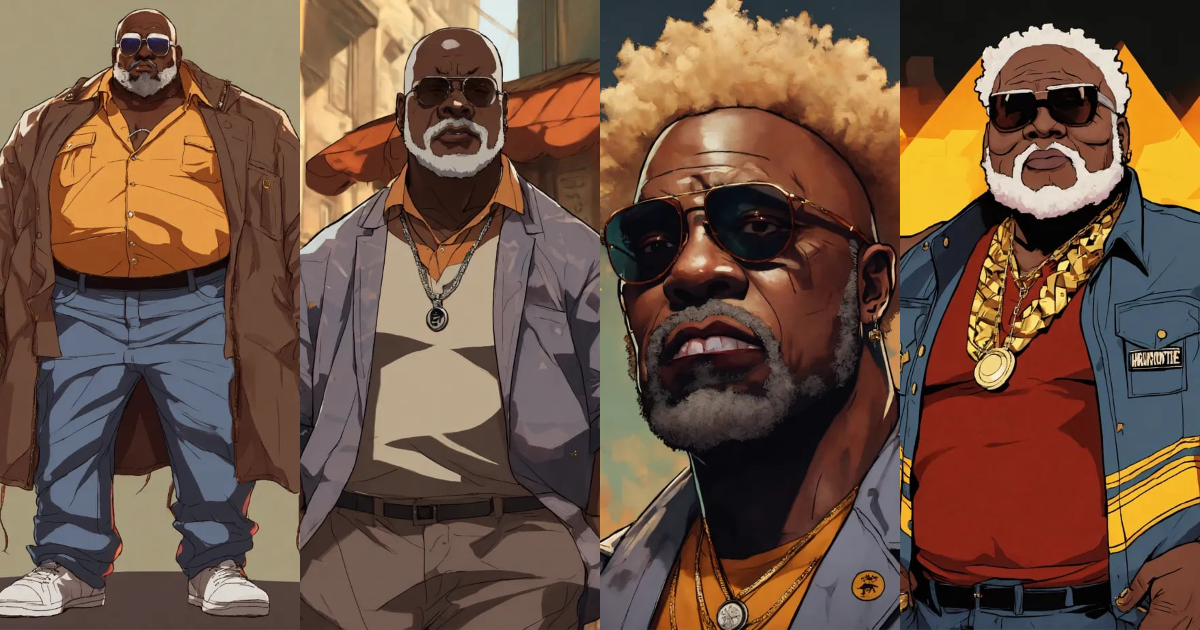 Lexica - Hip hop art style uncle ruckus full body