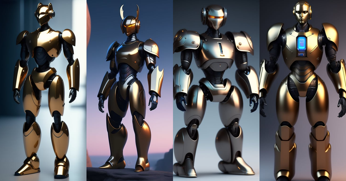 Lexica - An male humanoid robot investigator with sleek, body off dull ...