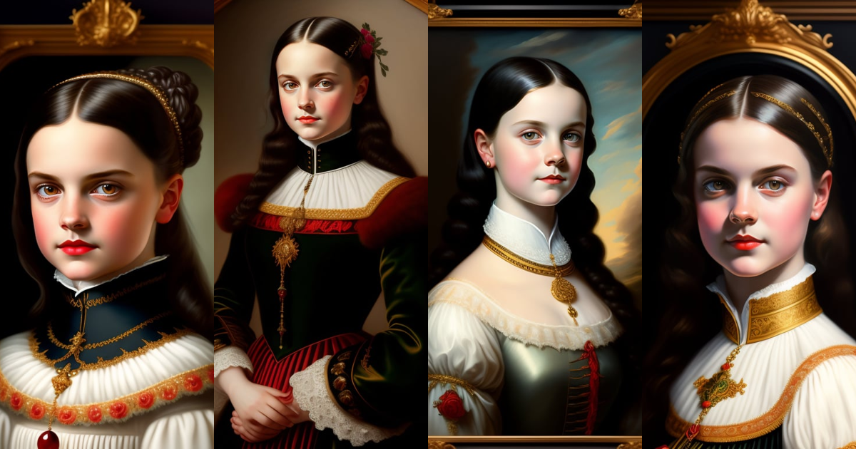 Lexica - Portrait of Wednesday Addams in Baroque Style by Peter Paul Rubens