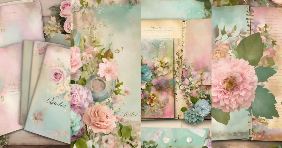 Lexica - Shabby chic dreamy mist pastel junk journals Shabby Floral ...