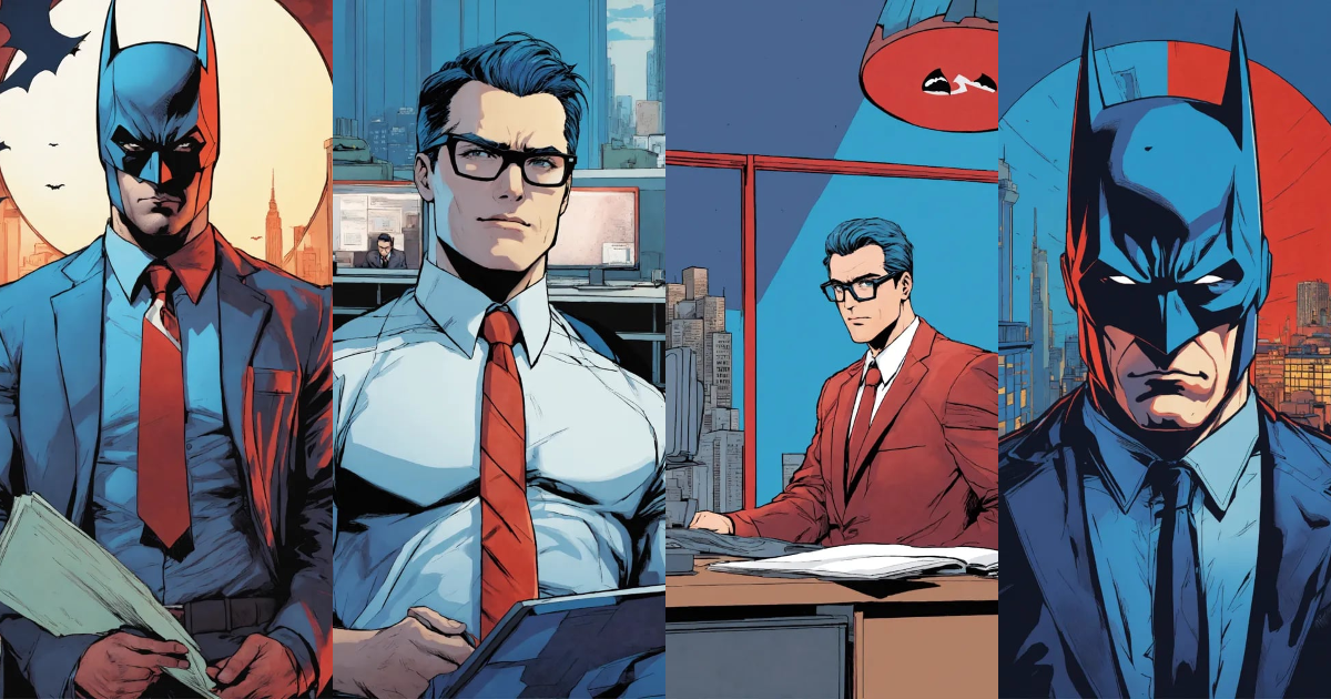 Lexica - Batman comic cover but instead of batman there is a office ...