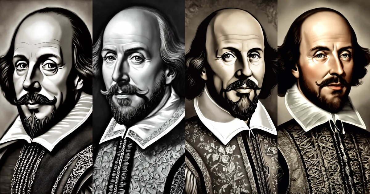 Lexica - Greyscale Portrait of william Shakespeare in photo realistic style