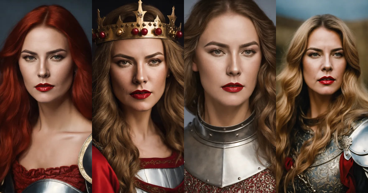 Lexica - Photo quality portrait of Janice Stone as a mediaeval knight ...