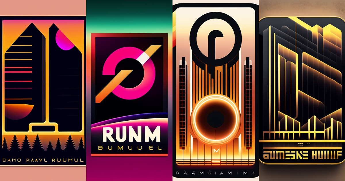 Lexica - Elegant graphic design logo of BGM in style of david rudnick ...