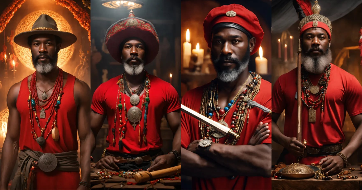 Lexica - Dark-skinned black man with a half-gray beard, yarey hat, red ...