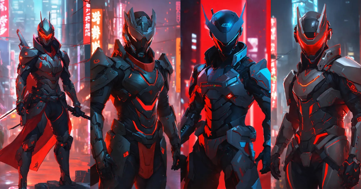 Lexica - Genji Overwatch Black And Red, featuring a black and red color ...