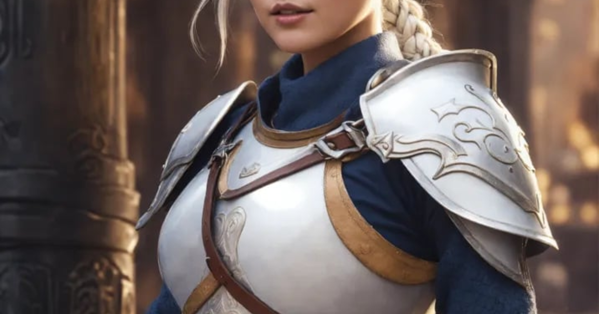 Lexica - A female human paladin, 22 years old, plump, oval-shaped face ...