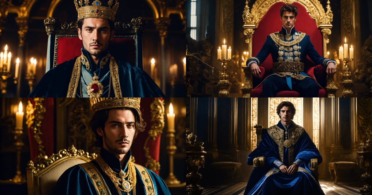 Lexica - Dramatic portrait of a young and handsome villainous French ...