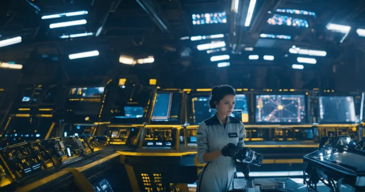 Lexica - A photo portrait of a woman with dressed in colonial starship ...