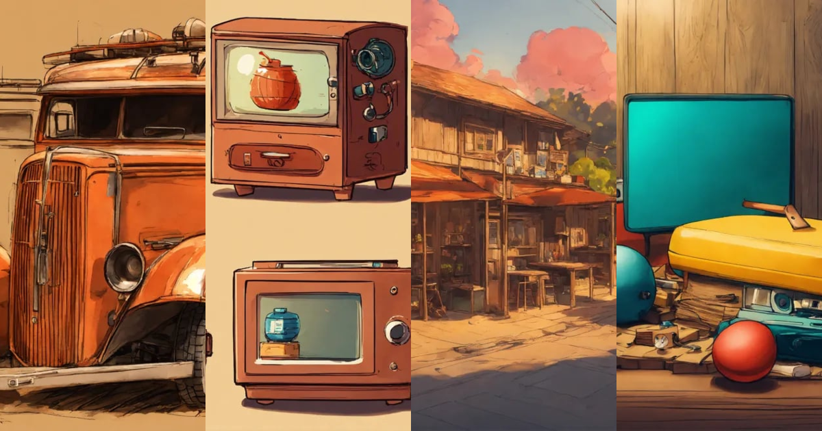 Lexica - 3 different choices of objects, drawing style