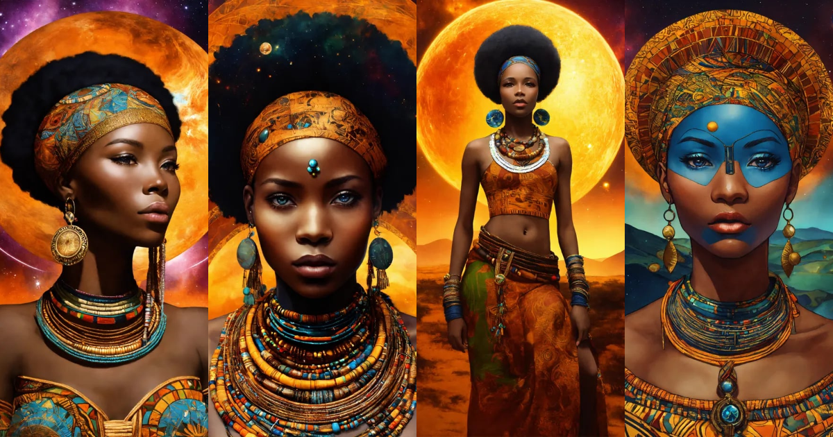 Lexica - African woman cosmic wanderer and ancestor