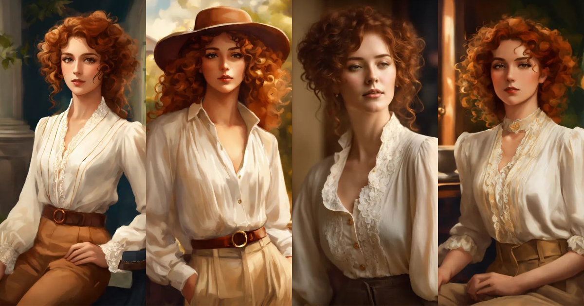 Lexica - Digital art portrait of a beautiful, Edwardian, rich British ...