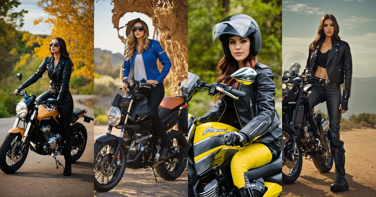 Lexica - Woman motorcycle outfit