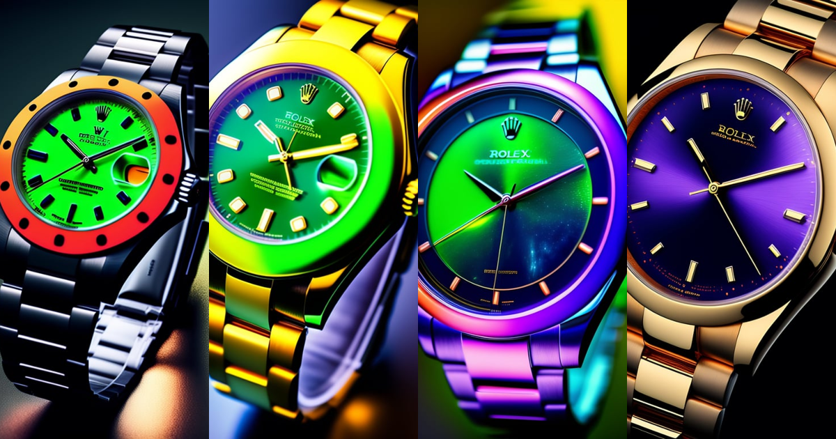 Lexica - Futuristic Rolex with neon