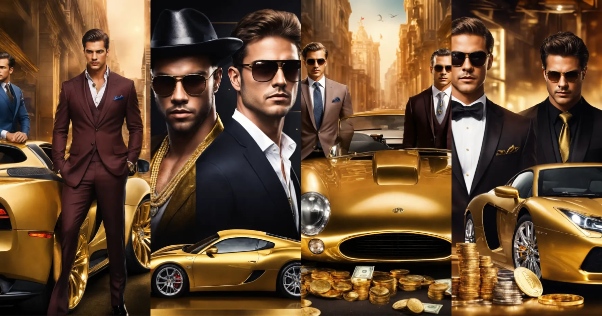 Lexica - Create a captivating design that conveys the theme of wealthy ...